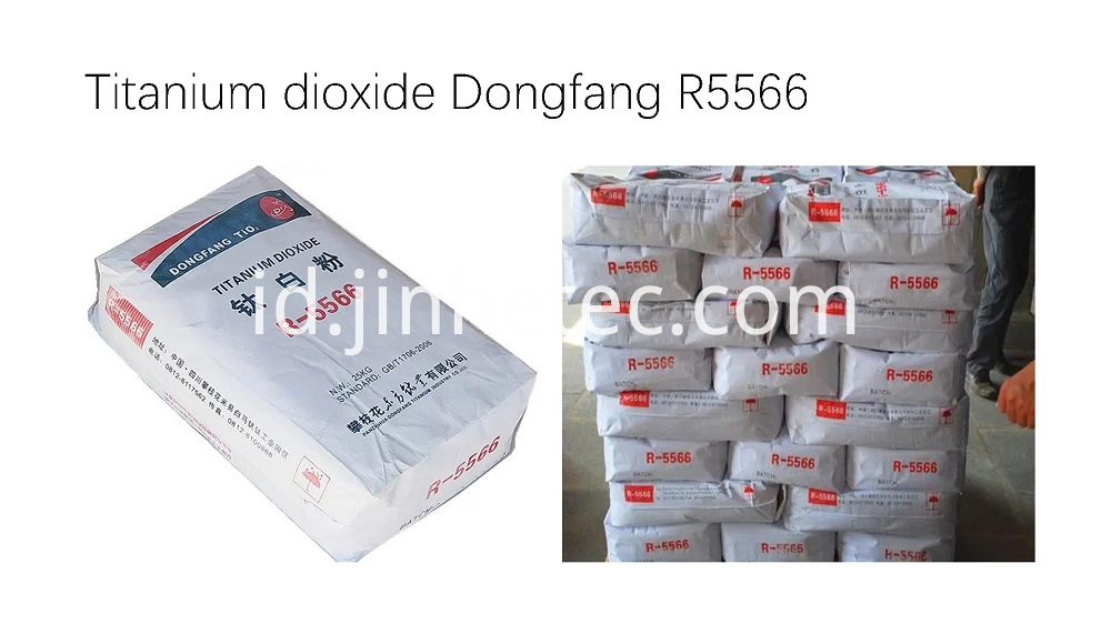 Cina 93% TiO2 R5566 Rutil Pigmen Titanium Dioksida Putih Produsen